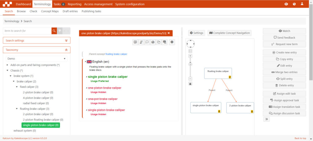 Integrate taxonomies, terminology and translation